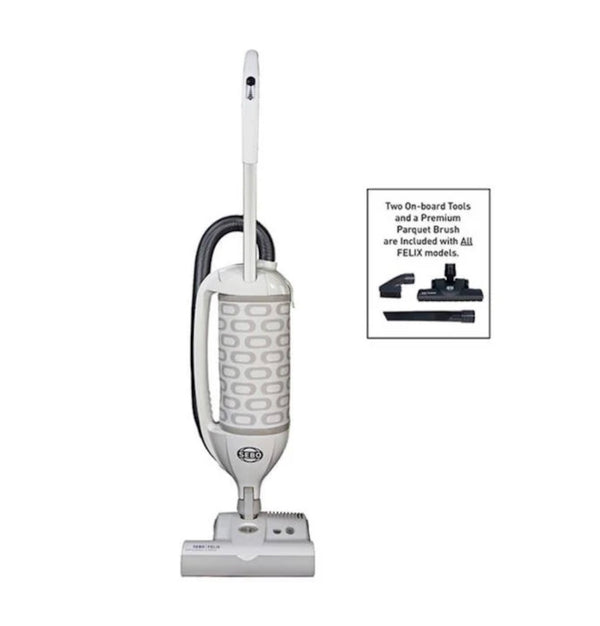 SEBO Felix 1 Upright White Vacuum | Premium Filter & Power | Topstitch ...
